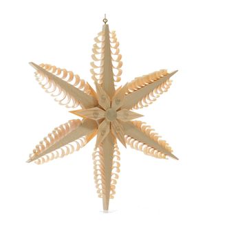 Rudolphs Schatzkiste Fensterschmuck Spanstern Mitte mit Holzstern(Beidseitig) BxHxT=20x21x3cm NEU Fensterbild Spanbaum Adventsstern Holz Seiffen Erzgebirge Stern Linde Fen