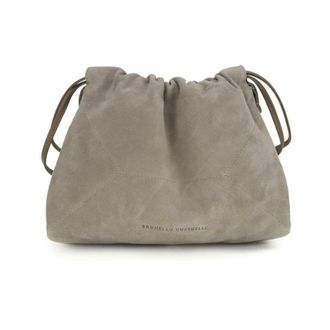 Brunello Cucinelli Femme, Sacs, Gris, Taille: ONE Size Bos Taurus Shoulder Bag