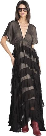 Mes Demoiselles... Femme, Robes, Noir, Taille: 36 FR Abito lungo a blaze