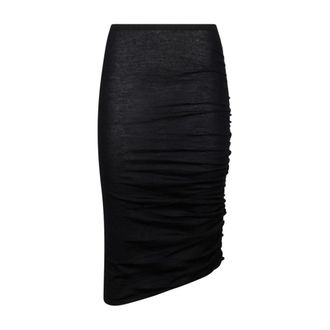 Isabel Marant Schwarzer Midirock mit Raffungen - - Skirts - Damen - Schwarzk - XS
