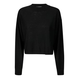 Iro Pull col rond en soie et laine - Femme - Pulls - Noir - Taille: 36 FR