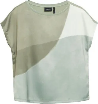 s.Oliver Kurzarmshirt T-Shirt Flie&szlig;endes T-Shirt aus Materialmix