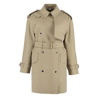 Burberry Gabardine Trenchcoat - - Coats - Damen - Beige - XS