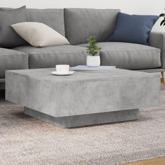 vidaXL Table basse gris b&eacute;ton 80x80x31 cm bois ding&eacute;nierie