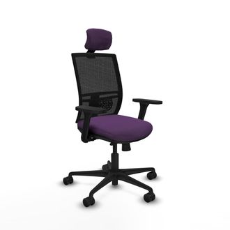 Piqueras y Crespo Yunquera Schreibtischstuhl mit 3D-Armen, h&ouml;henverstellbare Lendenwirbelst&uuml;tze und h&ouml;henverstellbares Kopfteil, ausgestattet mit Syncro/Traslack. Schwa