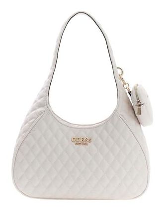 Guess sac à épaule Atabey Hobo Bag Cream White écru