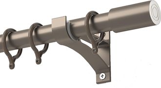 Generic Einzelne Gardinenstange F&uuml;r Fenster Mit Modernen Endkappen, Raumteiler-Gardinenstangen - 70-600cm, R&ouml;mische Stange - Leicht Zu Zerlegen Und Zu Install