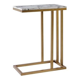 Teamson Home Versanora Marmo Modern Holz Marmoreffekt Beistelltisch Wohnzimmer VNF-00037