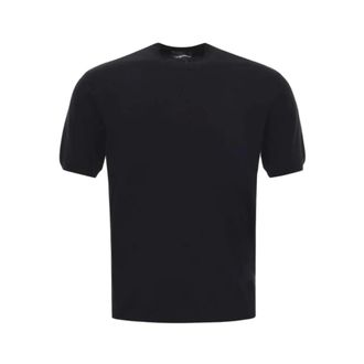 Emporio Armani Homme, Tops, Bleu, Taille: XL T-shirt Classique Bleu Marine &agrave; Manches Courtes
