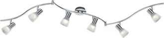 Trio Spot rail 6x e14 - 3000k - nickel mat verre albatre - trio - levisto 9892126 9892126