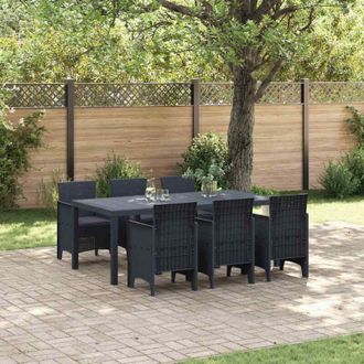 vidaXL Vidaxl - Ensemble de salle &agrave; manger pour jardin 7 pcs Anthracite