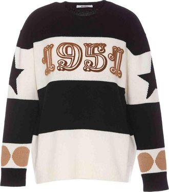 Max Mara Rundhalspullover - Schwarz