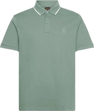 HUGO BOSS Homme, Tops, Vert, Taille: XL Polo en coton stretch