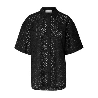 Selected Oversize Spitzenbluse B - - Blouses & Shirts - Damen - Schwarzk - XS