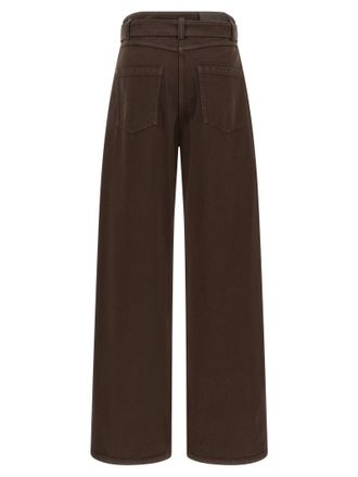 Brunello Cucinelli Belted Wide-Leg Jeans - Brown