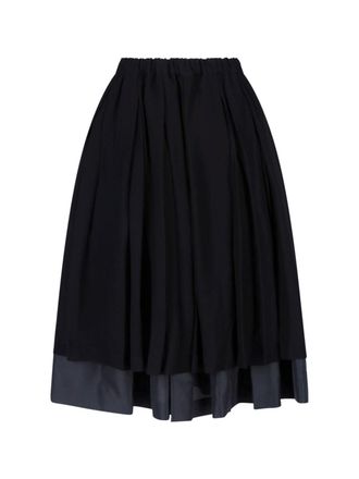 Comme Des Gar&ccedil;ons Mid-Length Tiered Skirt