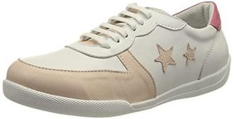 Andrea Conti Baskets pour Femme, Corail Rose Blanc, 38 EU