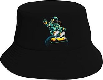 Generic Funky Chapeau de Soleil des astronautes Jouent au Skateboard Chapeaux de Visière Imprimé Extérieur Casquette pour Filles Outdoor Plage