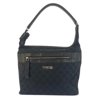 Gucci Pre-owned Sac bandouli&egrave;re en toile et cuir GG - Femme - Pre-owned - Noir - Taille: ONE Size