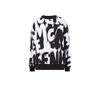 Alexander McQueen Sweatshirt Graffiti en coton