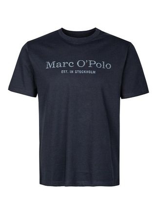 Marc O'Polo Herren T-Shirt blau Baumwolle