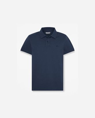 Timberland Oyster River Kurzarm-Polohemd mit schmaler Passform f&uuml;r Herren in Dunkelblau, Herren, Blau, Gr&ouml;&szlig;e