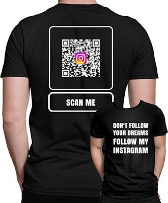 Generic T-shirt &agrave; capuche avec code QR - Insta Scan Scoalmedia - Augmentez vos followers avec un Instagram QR Scan personnalis&eacute; rapide et une inscription amus
