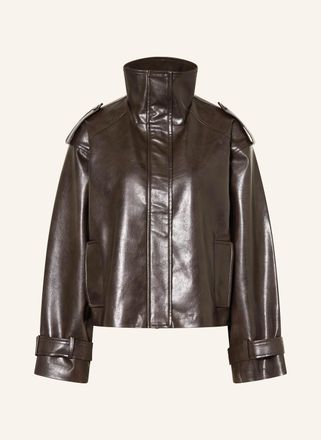 Mrs & Hugs Mrs & Hugs Jacke In Lederoptik braun