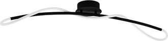 Eglo LED Deckenleuchte Egidonella, 1 flammige Deckenlampe, Wohnzimmerlampe, Küchenlampe aus Stahl und Kunststoff, Flurlampe Decke in Schwarz, Weiß, L 90 cm