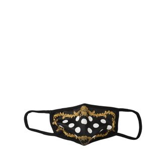Dolce & Gabbana Barock-P&uuml;nktchen-Print Gesichtsmaske - - Accessories - Herren - Schwarzk - ONE SIZE