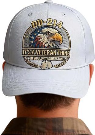 Generico Bonnet v&eacute;t&eacute;ran aigle unisexe avec aigle brod&eacute; pour ext&eacute;rieur | Bonnet militaire am&eacute;ricain | pour anniversaire, ext&eacute;rieur, camping, randonn&eacute;e, travail,