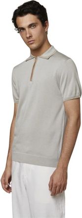 Daniele Fiesoli Homme, Tops, Gris, Taille: XL Strick Polo DF 3030