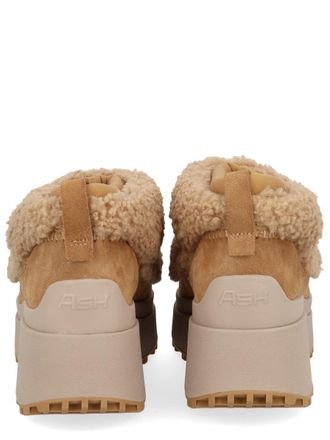 Ash Leather and Fabric Boots - Beige
