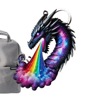 Generic Dragon Bag Charm - Akrylgradientbilnyckelhållare | Bärbar Dekoration, Prydnad I Kinesisk Stil, Kreativ Hänge Denna Nyckelring Briljansen Av Drakvågar,