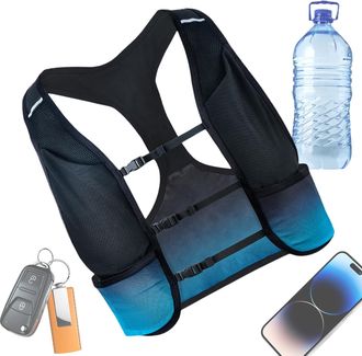 Generico Hydrationsweste - Laufweste | Trinkrucksack | Atmungsaktiver reflektierender Rucksack mit verstellbarer Passform und ergonomischem Design zum Laufen, 