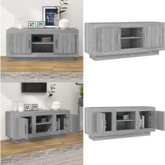 vidaXL Meuble tv sonoma gris 102x35x45 cm bois dingénierie - Meubles Tv - Meuble Tv - Buffet - Armoire - Rangement Media - Home & Living