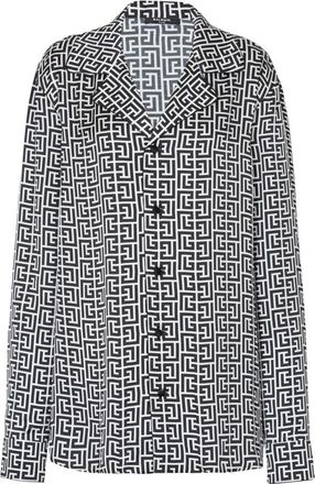 Balmain Femme, Blouses et Chemises, Noir, Taille: 36 FR Chemise de pyjama Monogram