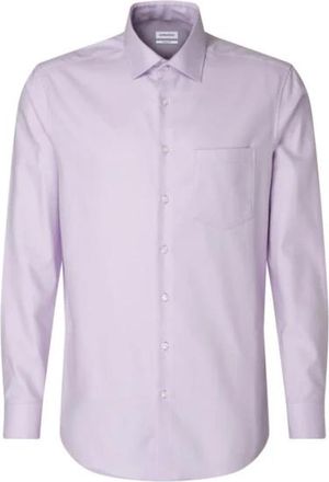 Seidensticker Herren Langarm Business Hemd in Flieder - - Shirts - Herren - Lila - XS