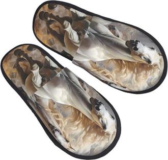 Generic Cheval Aquarelle Animal Sauvage Homme Femme Chaussures De Maison Chaud Pantoufles L&eacute;g&egrave;res Chaussons Pour Maison Hiver Ext&eacute;rieur L