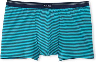 CALIDA Herren Boxershorts Yellowbration, blau aus Baumwolle und Elastan, mit verschiedenen Printvarianten passt sich an den K&ouml;rper an, Gr&ouml;&szlig;e: 46/48