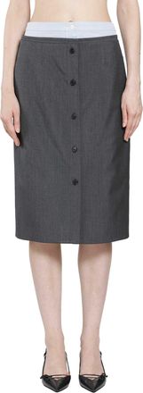 Prada Layered Wool Skirt