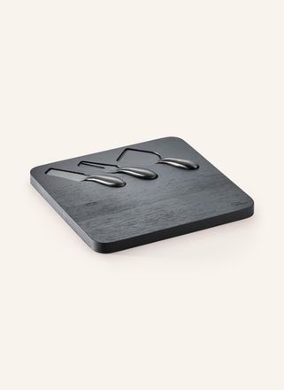 Philippi Philippi Set: K&auml;sebrett Mit 3 Servierbestecken schwarz