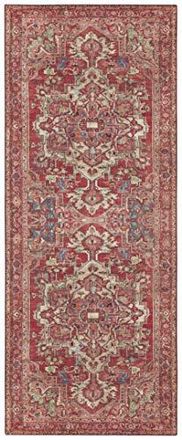 Nouristan Asmar Teppich - Wohnzimmerteppich Orient-Touch Detailiertes Muster Florales Kurflor Flachgewebe Teppich f&uuml;r Esszimmer, Wohnzimmer, Schlafzimmer - Orie