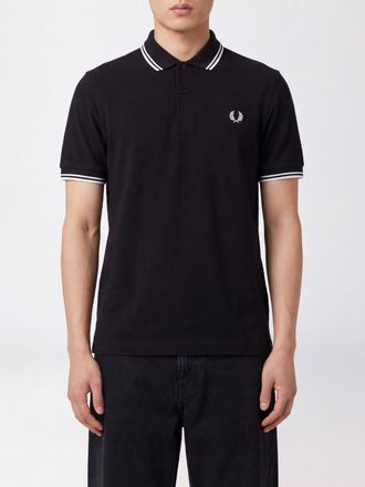 Fred Perry Polo &agrave; manches courtes en coton avec logo brod&eacute; et bords contrastants