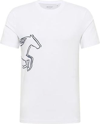 Mustang Jeans Style Austin T-Shirt, Blanc Brillant 2007, XXL Hommes