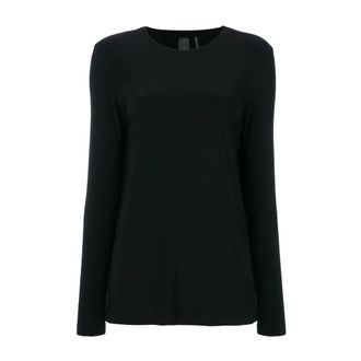 Norma Kamali Rundhals-Langarm-Strick - - Knitwear - Damen - Schwarzk - XS