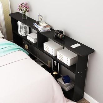 Generic Console étroite rétro avec dossier de canapé, table dentrée en bois, table dappoint à 3 niveaux, design compact (noir, 39,3 x 5,9 cm, 100 x 15 cm), pa