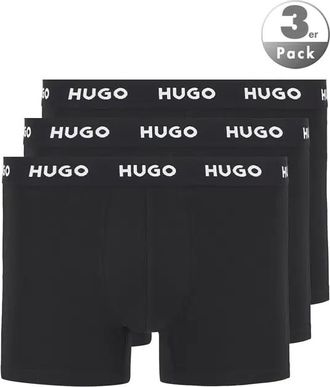 HUGO BOSS Herren Trunks schwarz Baumwolle & Mix unifarben
