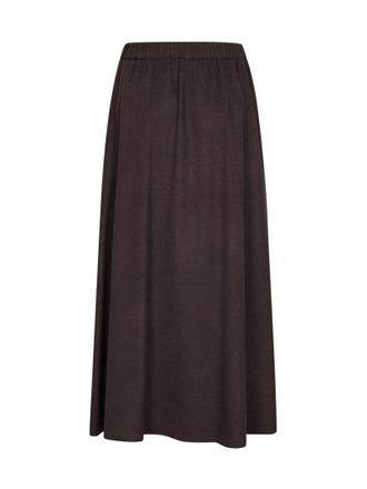 Herno Flannel Flared Skirt - Brown