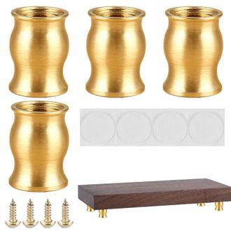 Generic Holz M&ouml;belf&uuml;&szlig;e, Ersatz von Sofabeinen - Anti-gleitender moderner Besch&uuml;tzer Unterst&uuml;tzung f&uuml;r Hartholzb&ouml;den beweglichen Tisch Bett B&uuml;roschrank